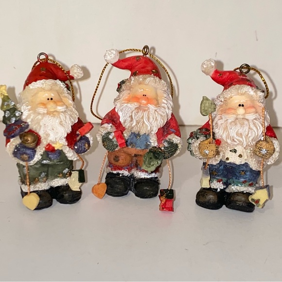 Unbranded | Holiday | Vintage Country Christmas Santa Claus Christmas Ornaments Set Of 3 | Poshmark